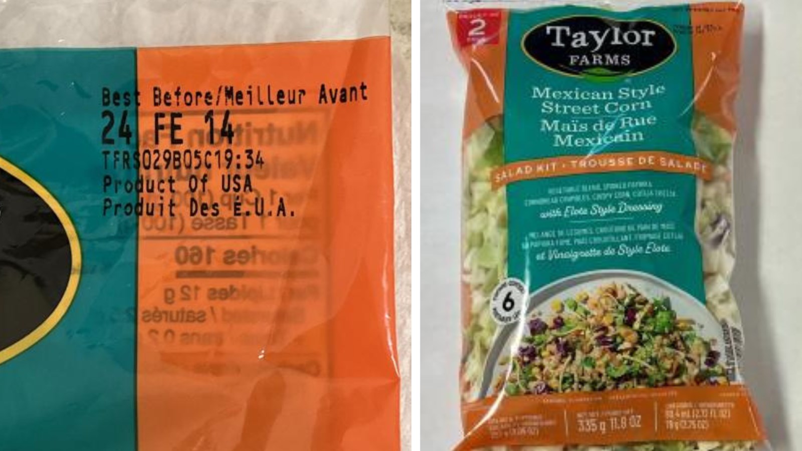 Two salad kits recalled by the Canadian Food Inspection Agency