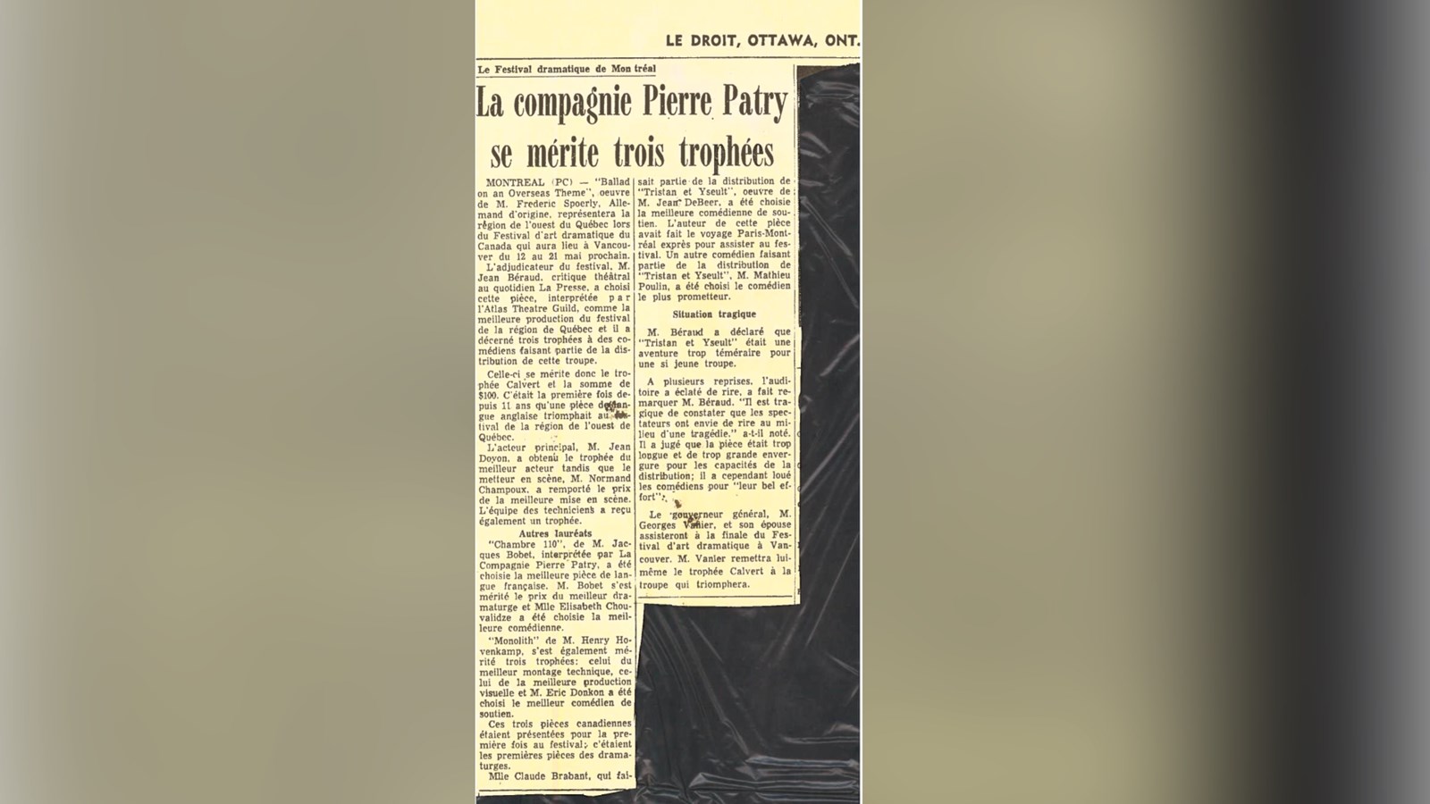 Connaissez-vous… Pierre Patry, l’homme de théâtre et de radio
